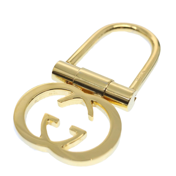 Gucci | Accessories | Gucci Interlocking Key Ring Metal Gold Tone Auth ...